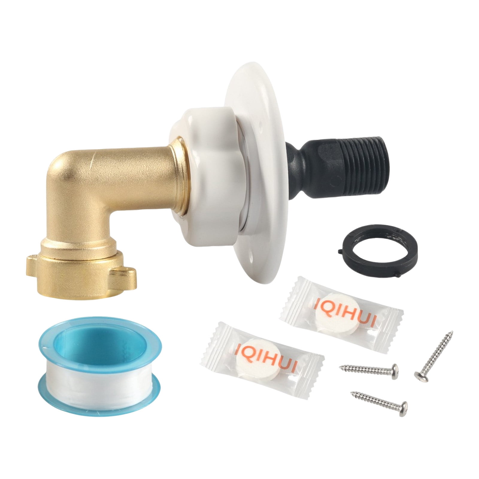 JIhuahe RV Water Inlet Kit with 3/4" Brass Elbow Fitting & Check Valve ...