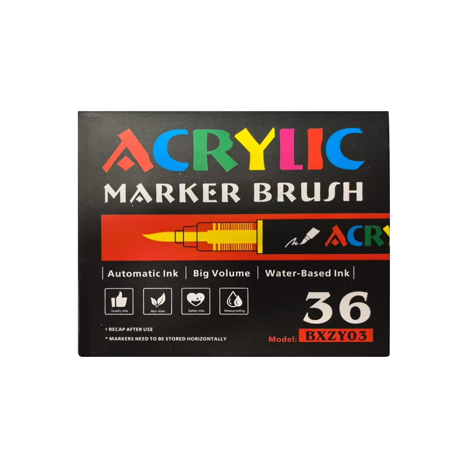 JIhuahe Soft Tip Liquid Acrylic Marker Pens Set - 12/24/36/48/60/80/120 ...