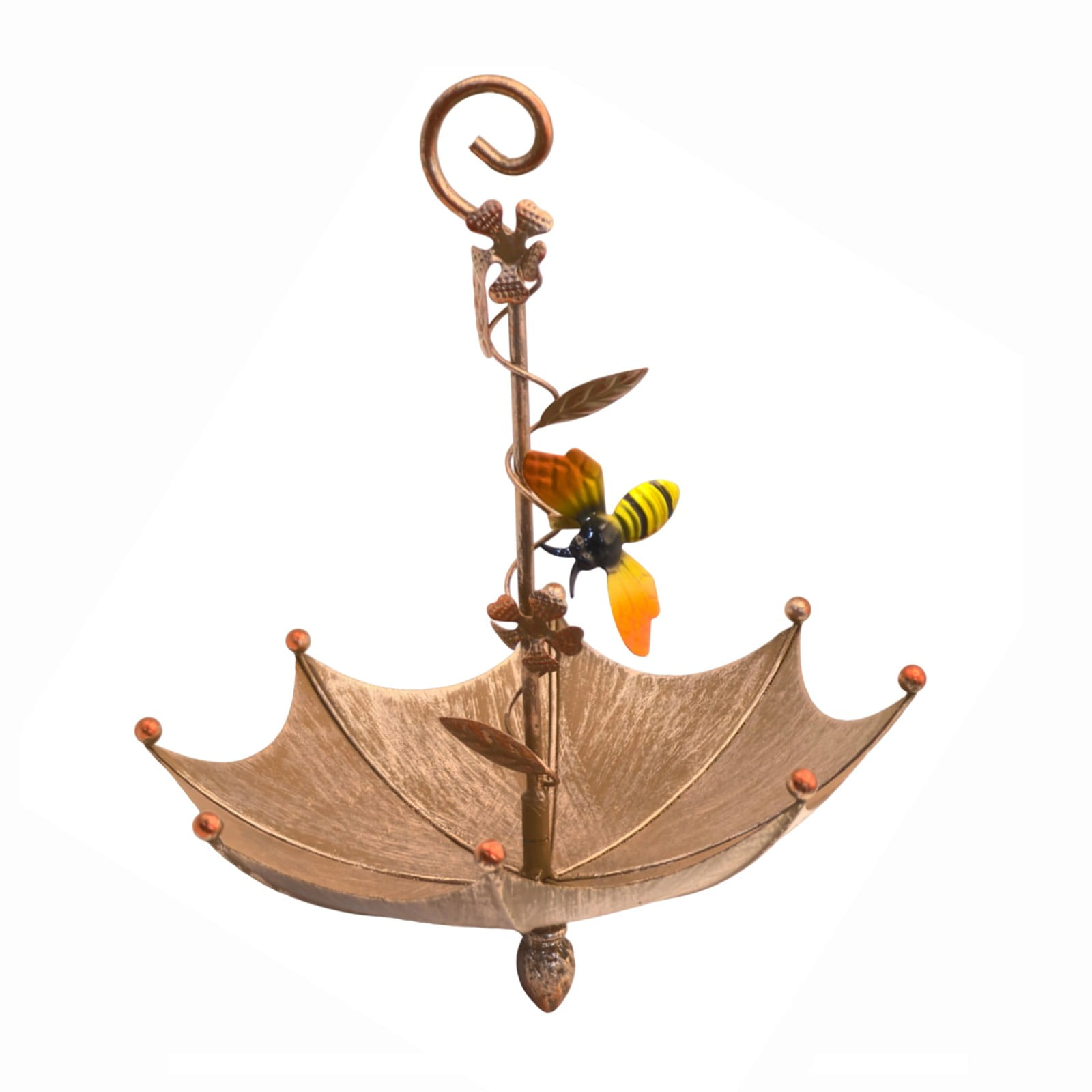 JIhuahe Umbrella Shaped Bird Feeder for Garden Patio Hanging, Metal Crafts Decor, Rust-Proof ...