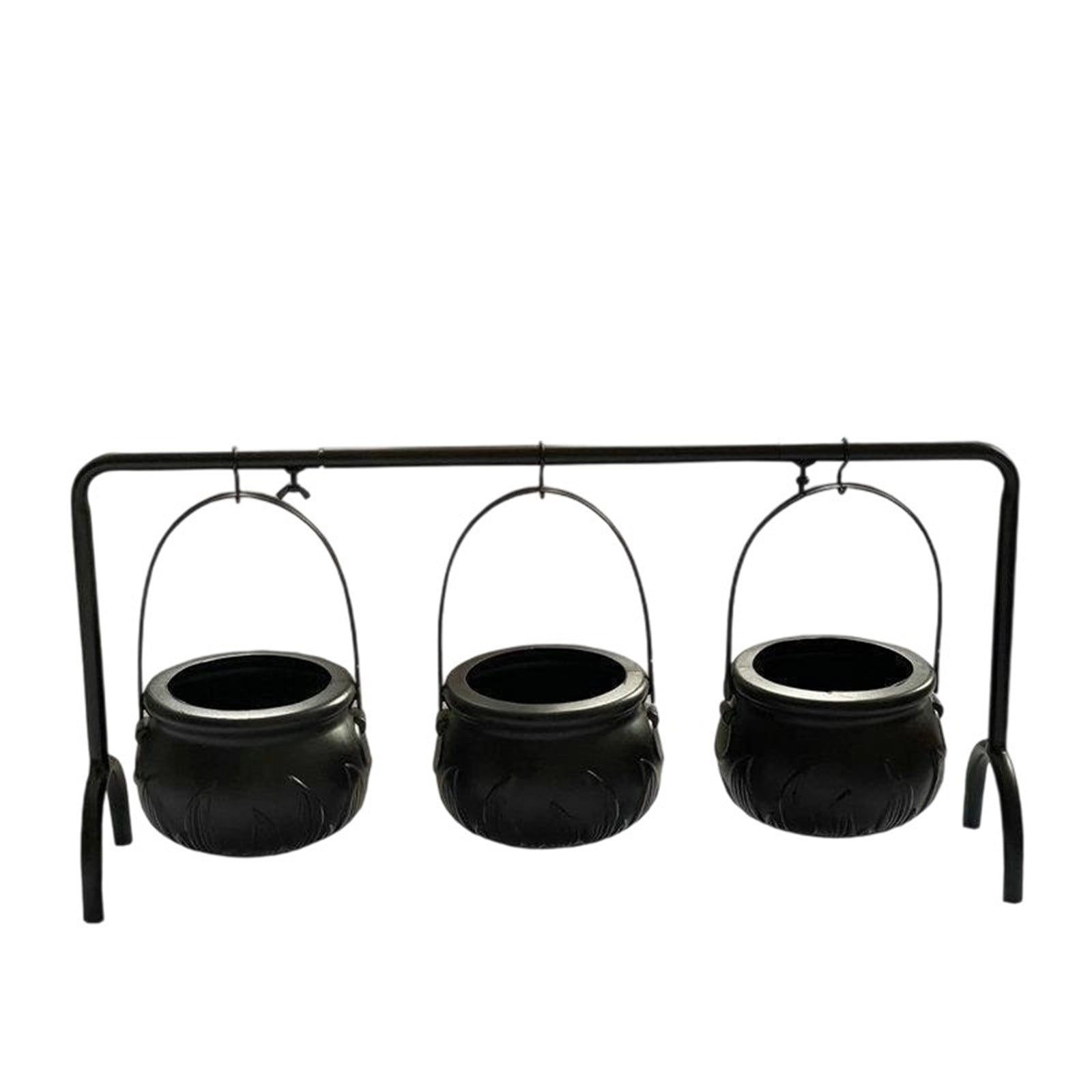 JIhuahe Witch's Cauldron Bucket, Black Plastic Halloween Party ...