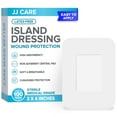 JJ CARE Adhesive Island Dressing [Pack of 100], 3x4 Sterile Bordered ...