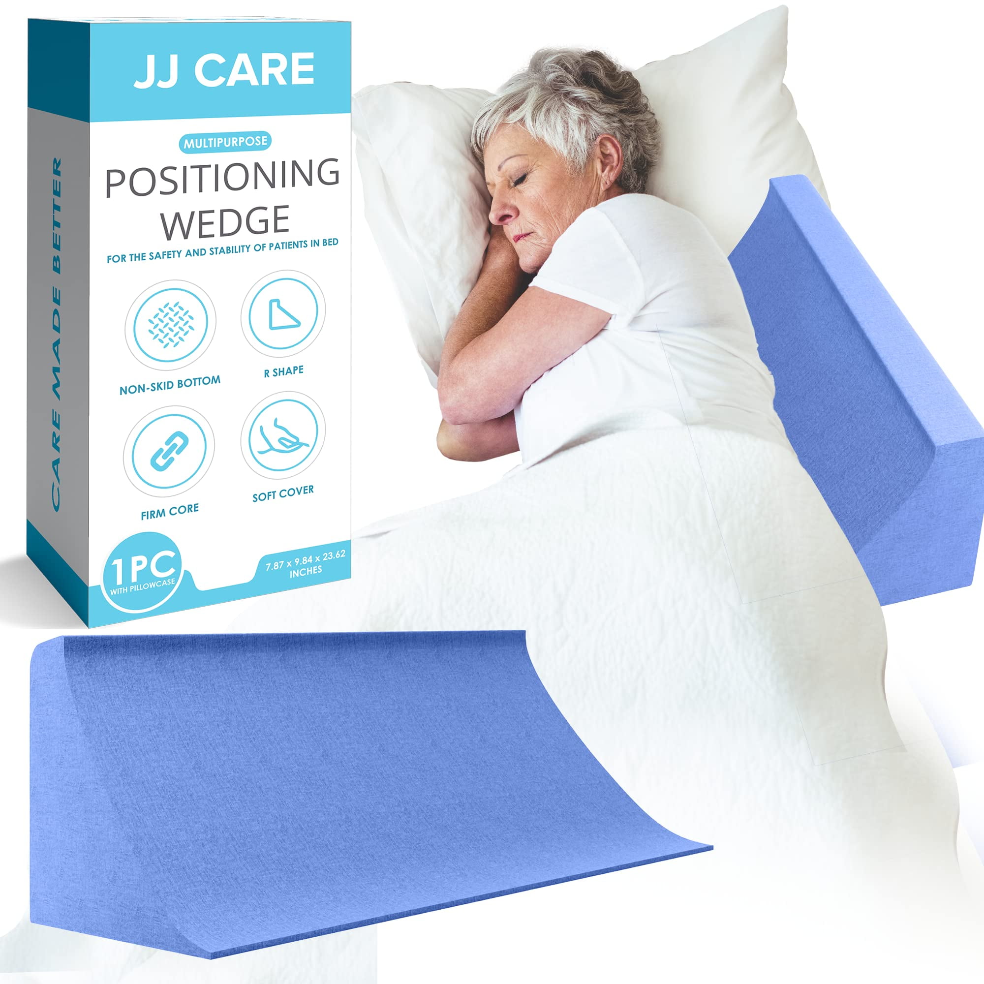 JJ CARE Bed Wedges & Body Positioners - 23.6 Inch, 30 Degree Curved ...