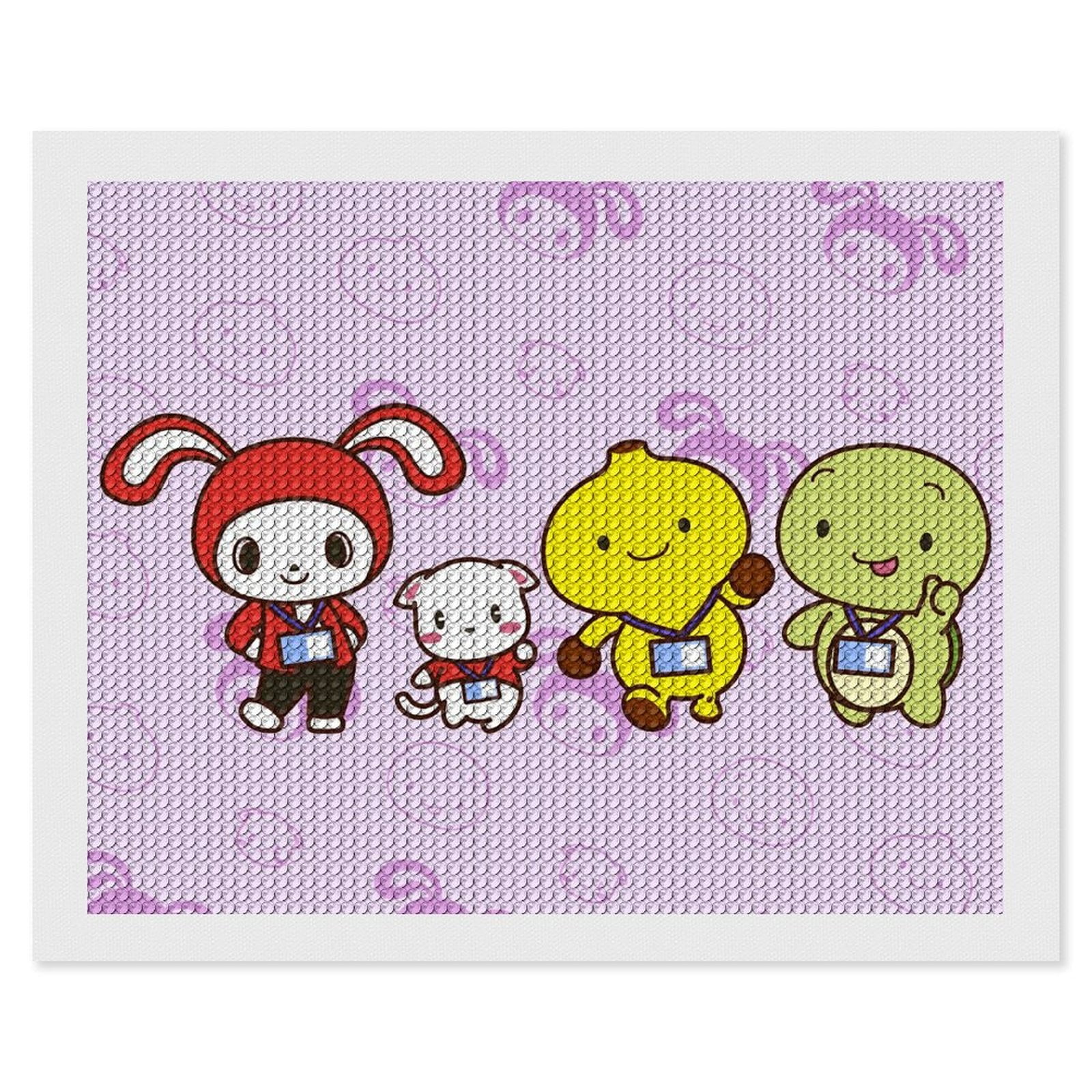 JJ Mikey Maizen Diamond Arts Kits for Adults Diamond Art Gem Art Painting Full Drill Round Art ...