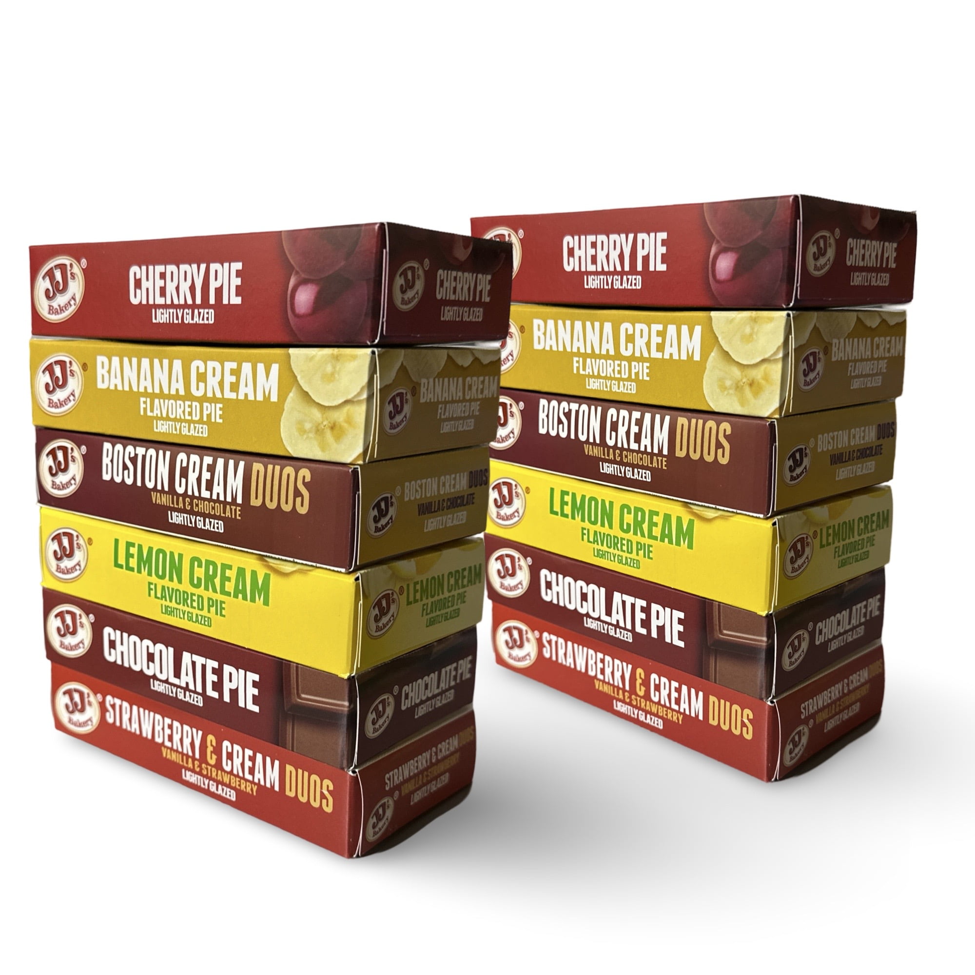 JJ's Bakery Glazed Pie Cream Flavored Variety Pack 4 Ounce Individually ...
