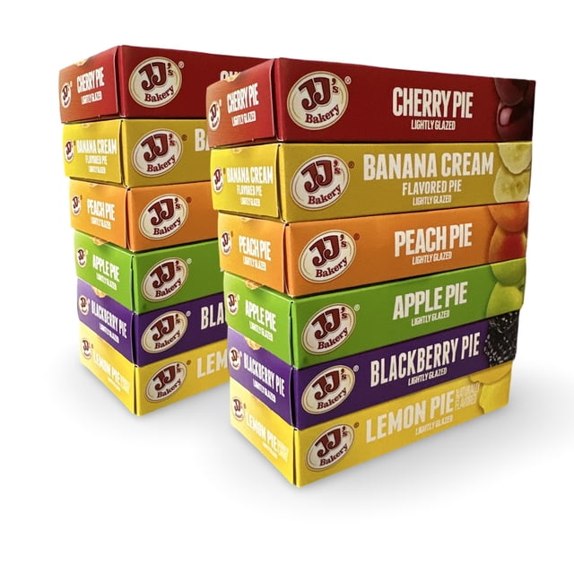 JJ's Bakery Glazed Pie Fruit Flavored Variety Pack 4 Ounce Individually ...