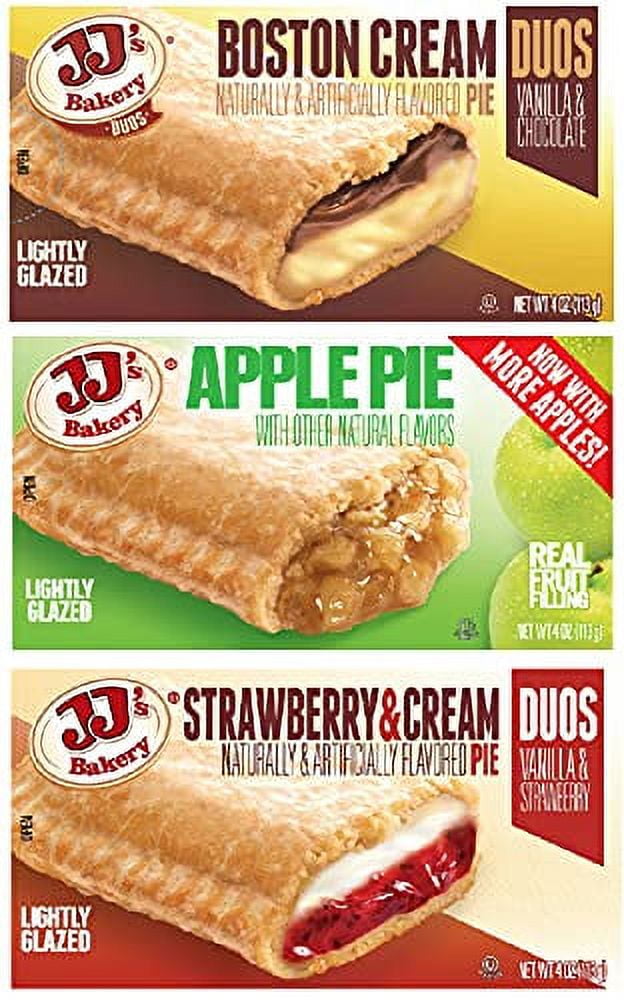 JJ's Bakery Pies Variety Pack (Strawberry Cream / Apple / Boston Cream ...