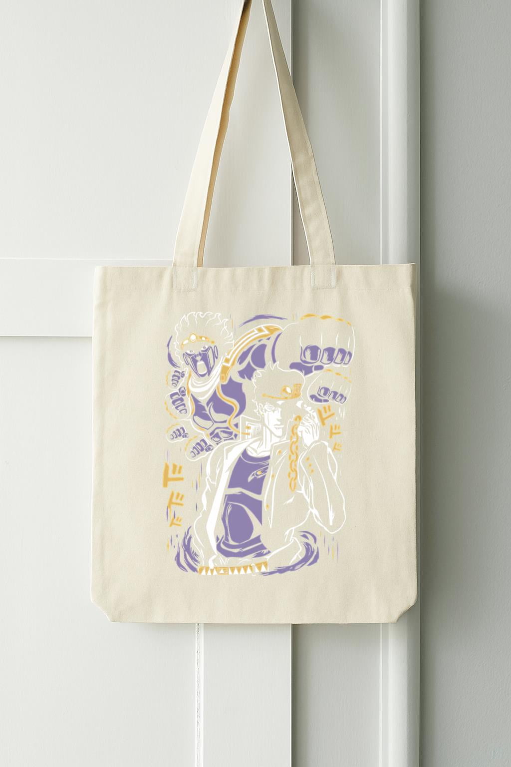 JJ's Bizarre Adventure Tote Bag, Anime Tote Bag, Jotaro Bag, Graphic ...