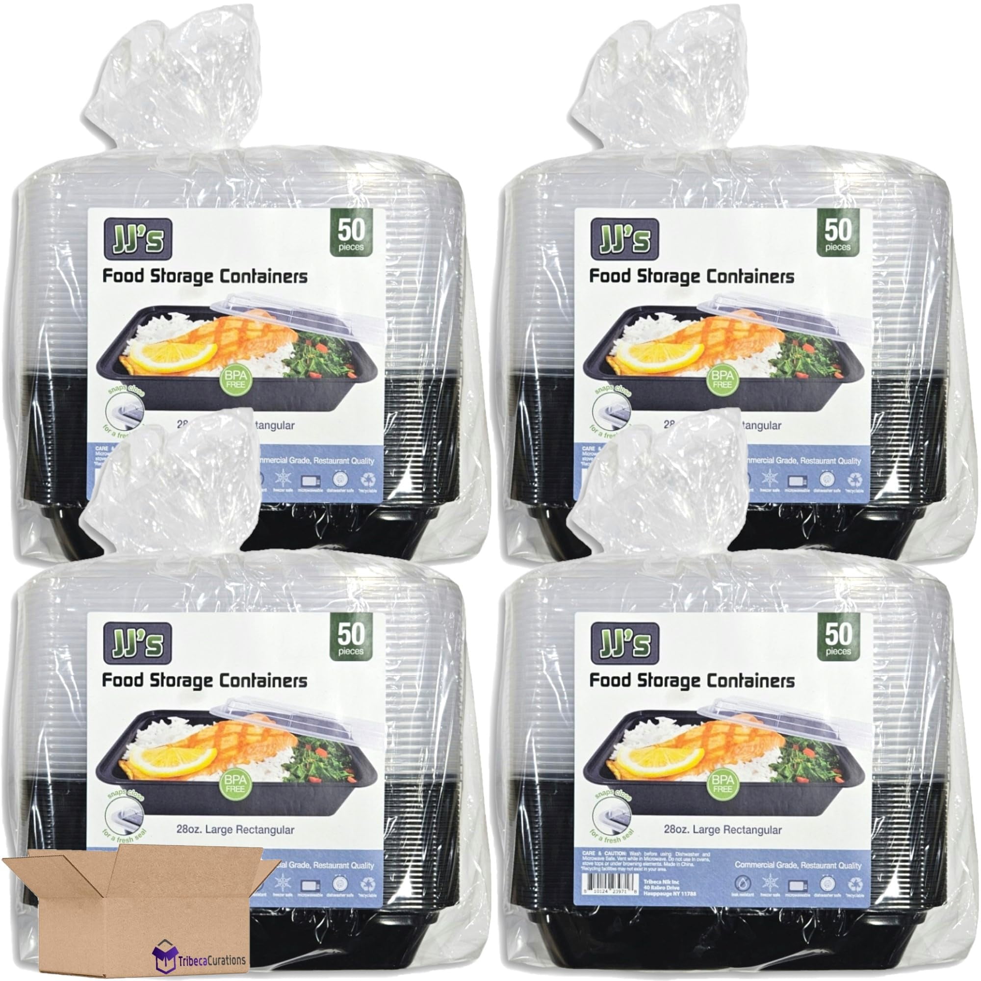 JJ's Meal Prep Food Storage Containers Value Pack | USA Company | 28 ...