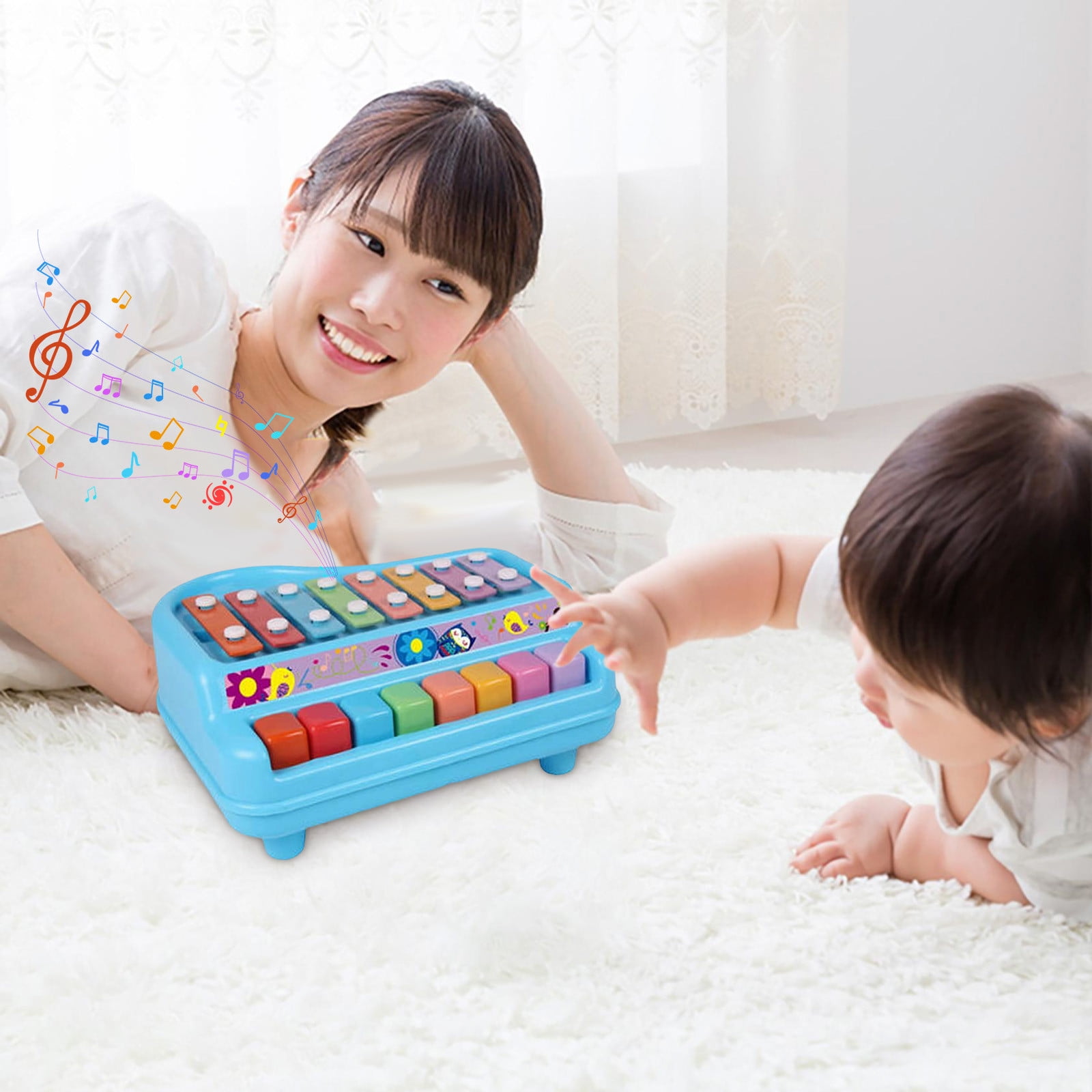 JJAYA Playing And Playing Music Enlightenment Toy Eight Tone Hand Piano ...