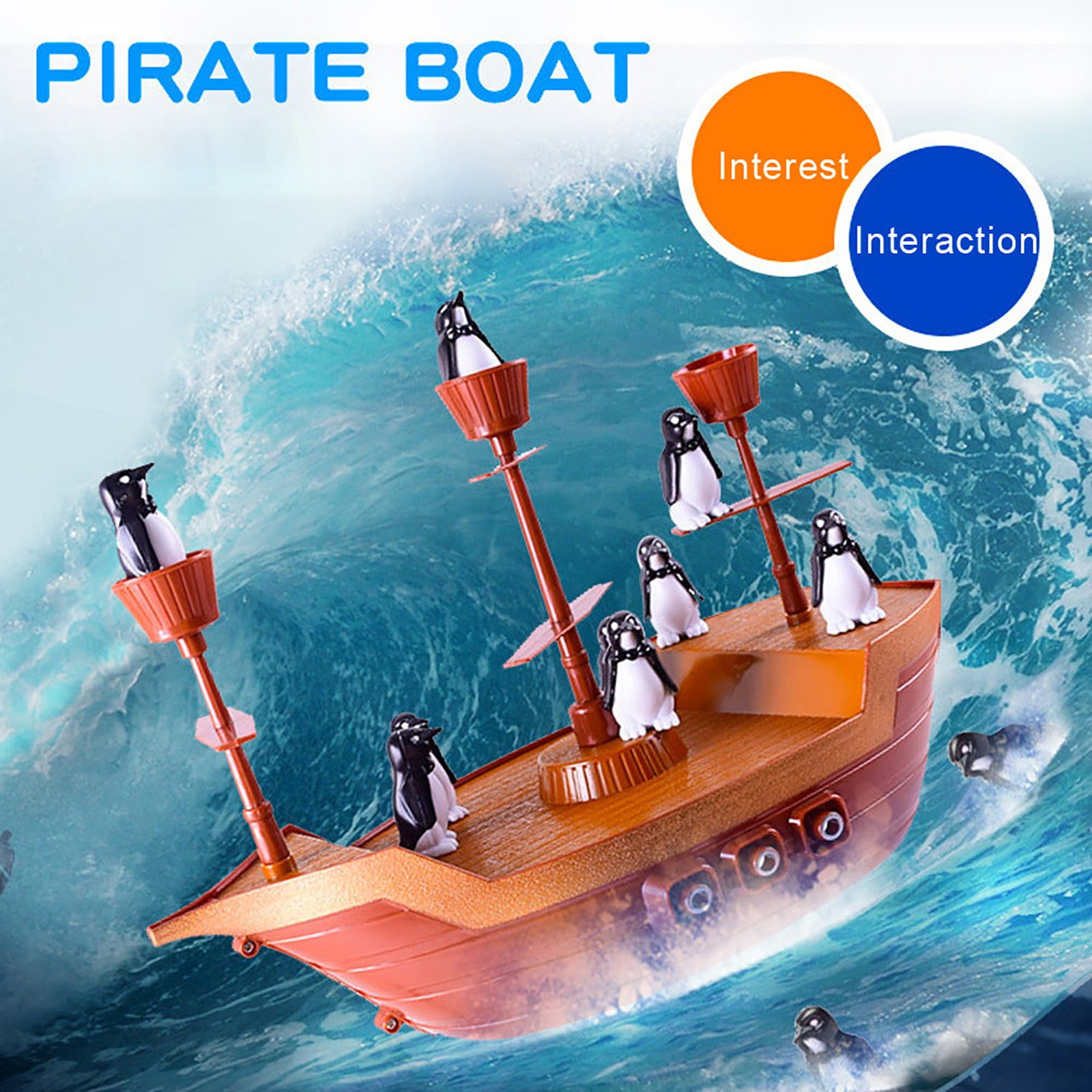 JJBNSH My Realistic Desktop Toys Interactive Board Game Pirate Party ...