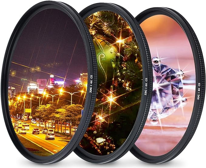 JJC 49mm Variable Star Filter Cross Screen Starburst Filter Kit for ...