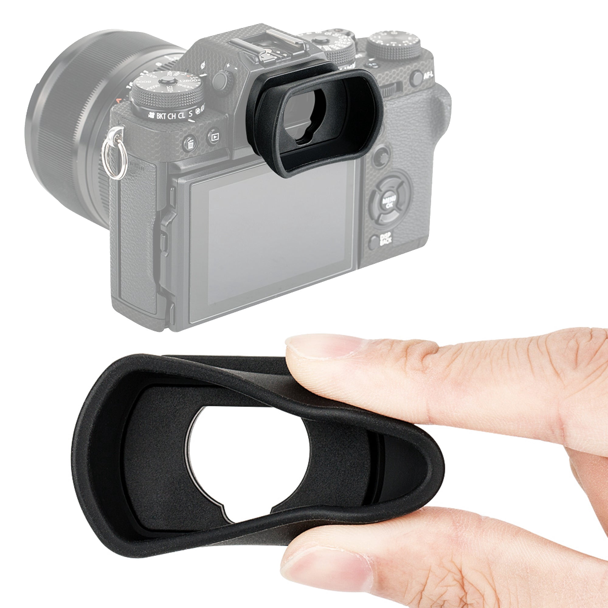 JJC Kiwifotos Large Long Silica Eye cup Eyecup Fujifilm Fuji GFX100 ...