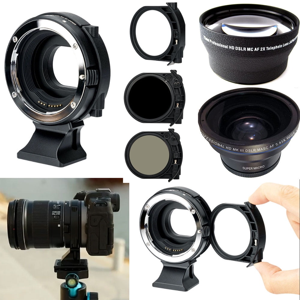JJC Lens Mount Adapter Converter for Canon EF/EF-S Lens to RF Mount ...