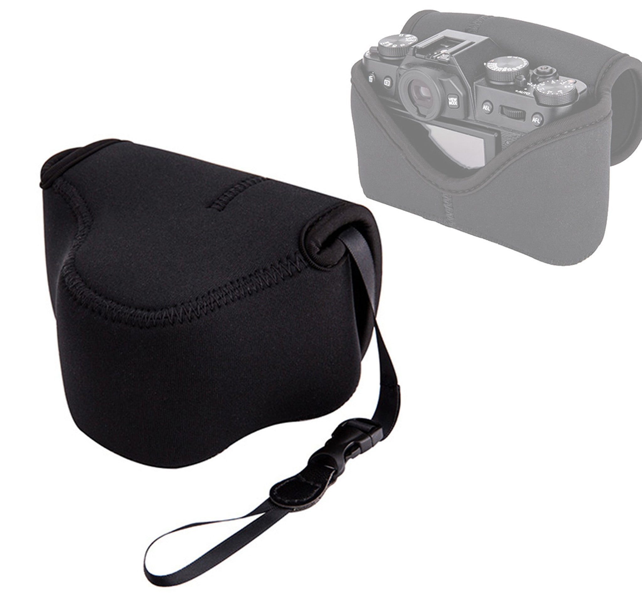 JJC OC-F1BK Ultra Light Neoprene Camera Case for Fuji X-T100 X-T30 X ...