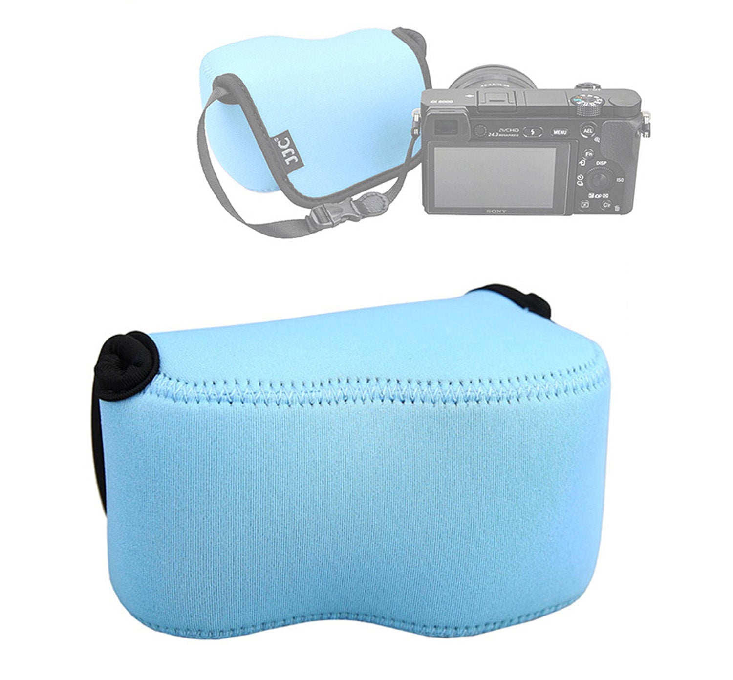JJC S1DSB Sky Blue Ultra Light Neoprene Camera Case for Sony a6600 ...