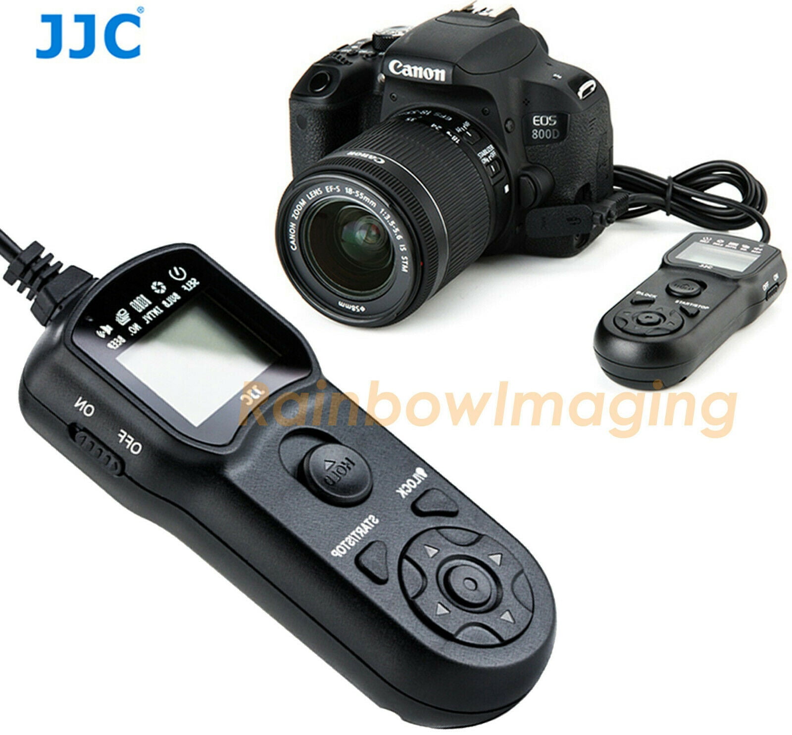 JJC TM-C Intervalometer Timer Remote Shutter Cord for Canon EOS 60D 60Da 70D 77D 80D 90D 100D ...