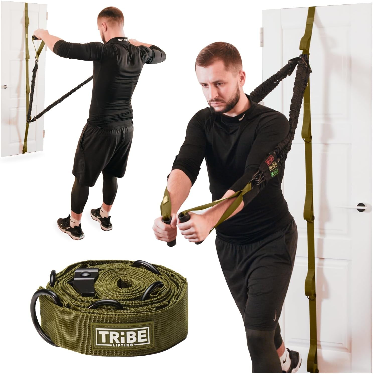 JJEAN-Adjustable Resistance Band Anchor - Door Anchor with 5 Loops ...