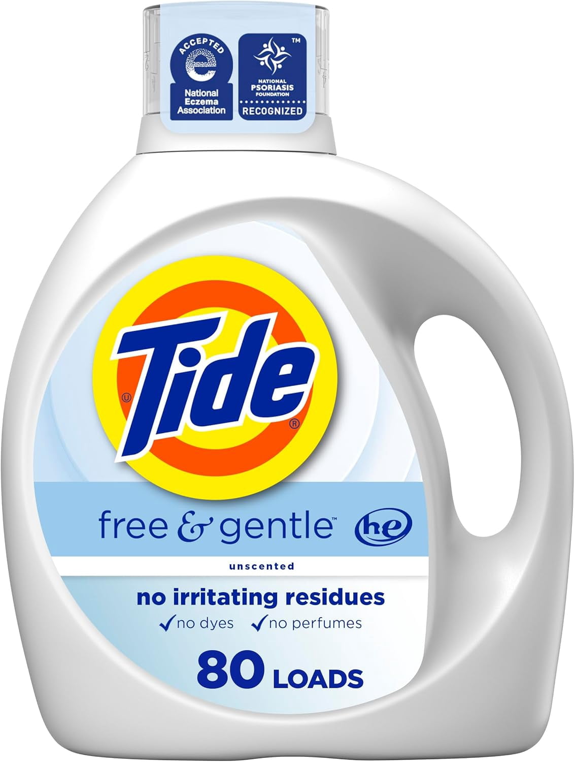 JJEAN-Free & Gentle Liquid Laundry Detergent, 80 Loads, 105 fl oz ...