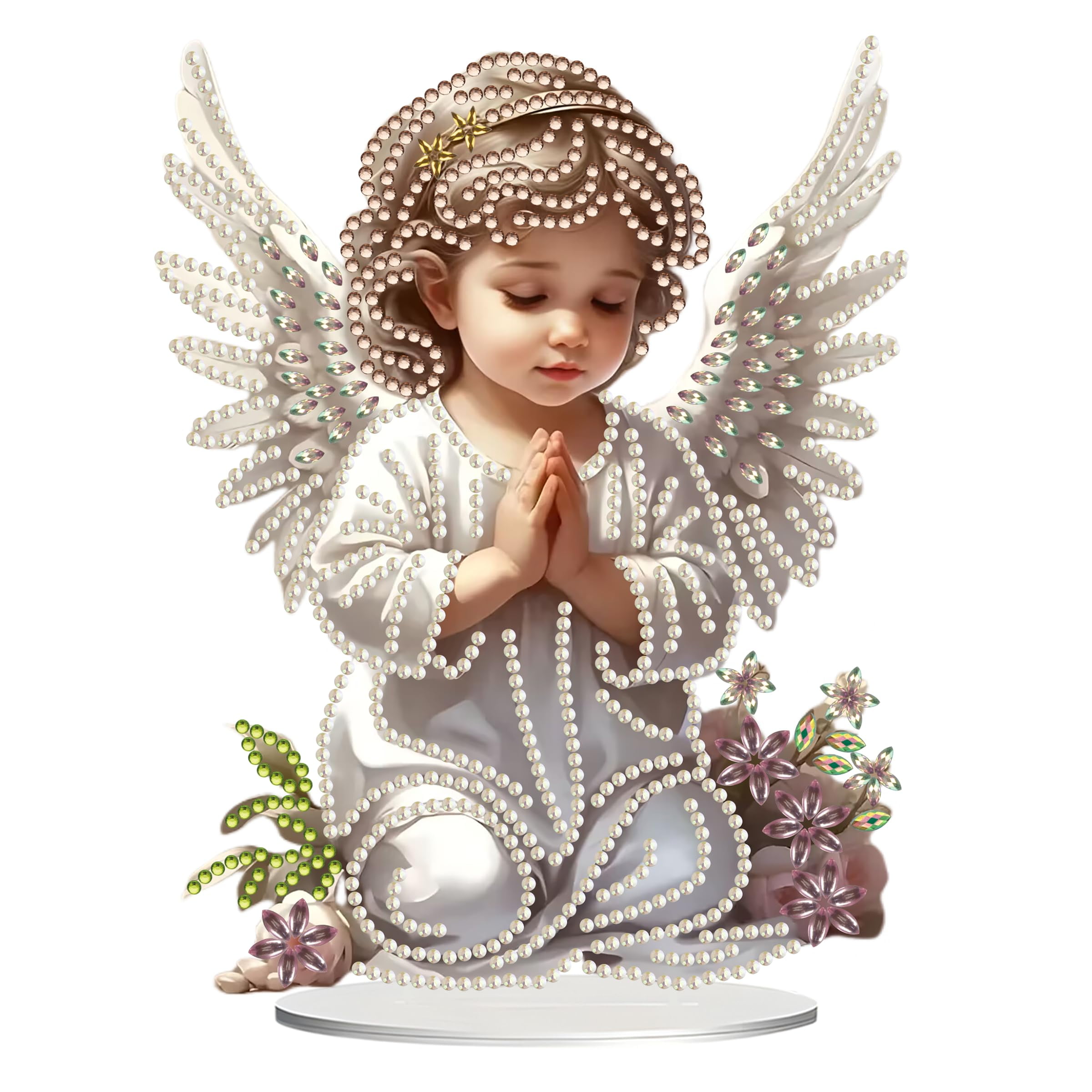 JJFox DIY Tabletop Diamond Art Painting Kit，Special Shaped Rhinestone ...