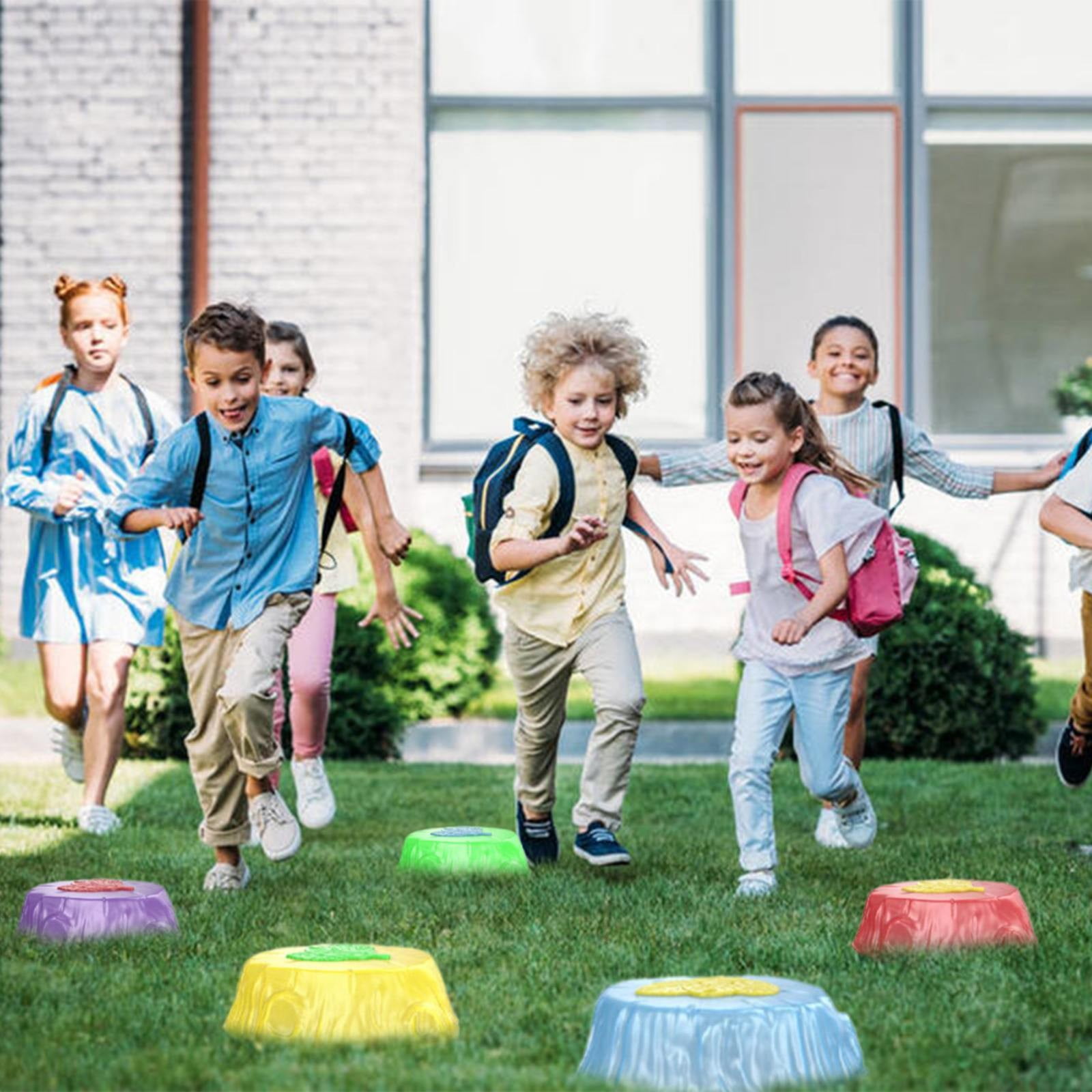 JJHGVB Children's Luminous Stepping Stones - Glow in the Dark Phosphorescent Outdoor Play Mats ...