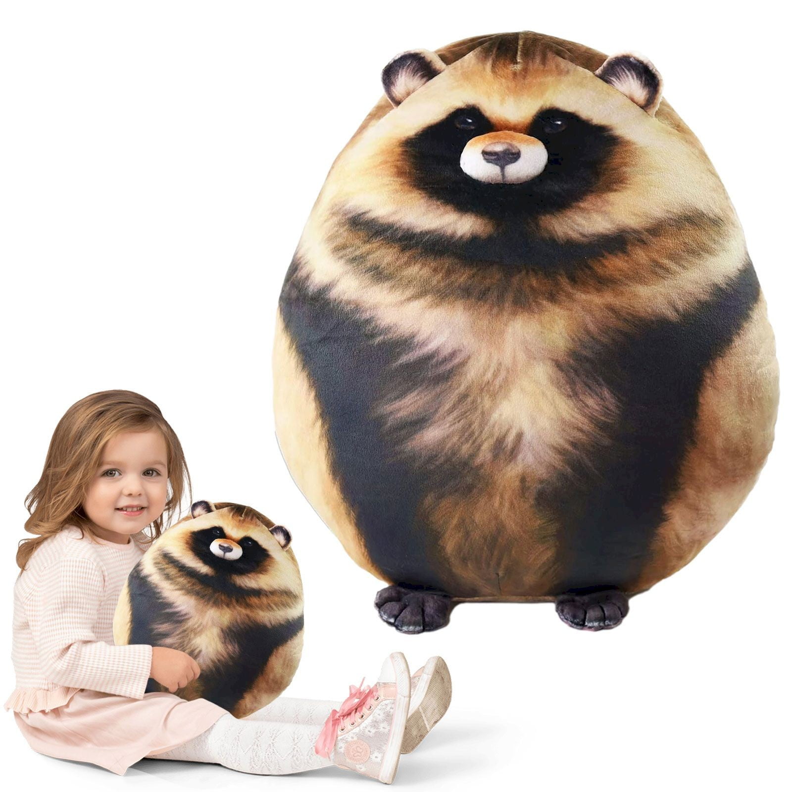 JJHGVB Cute Raccoon Plush Body Pillow - Soft Stuffed Animal for Girls ...