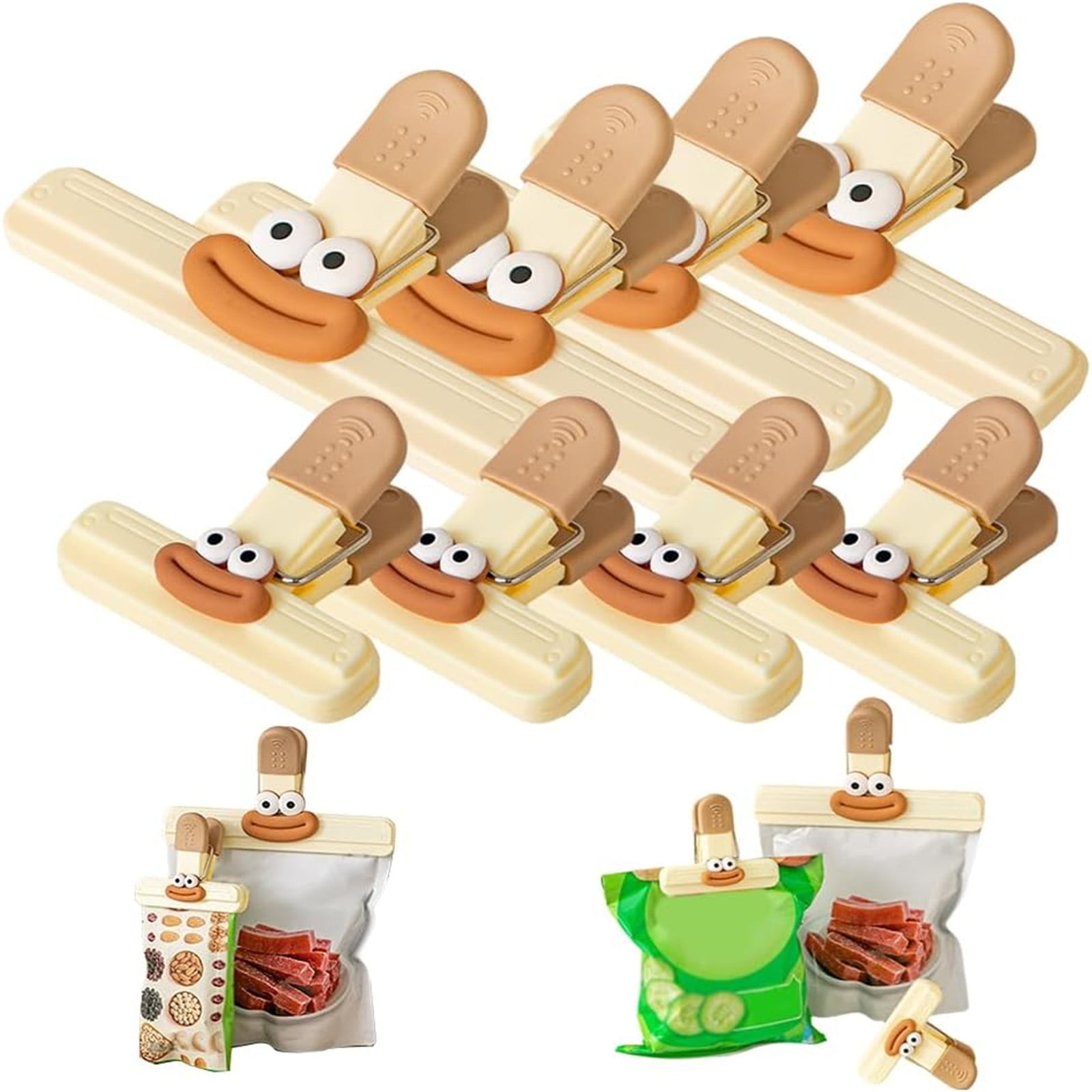JJHGVB Food Bag Clips - Chip Clips for Snack Storage, Cute Clamps to ...