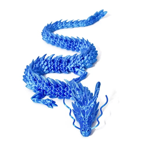 JJJDG Chinese Dragon Statue 3D Printed Dragon Figurine with Movable ...