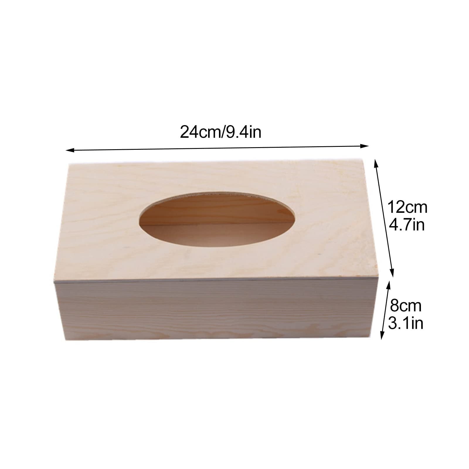 JJKBVCLO Unfinished Wood Tissue Rectangular Handmade Tissue Boxes ...