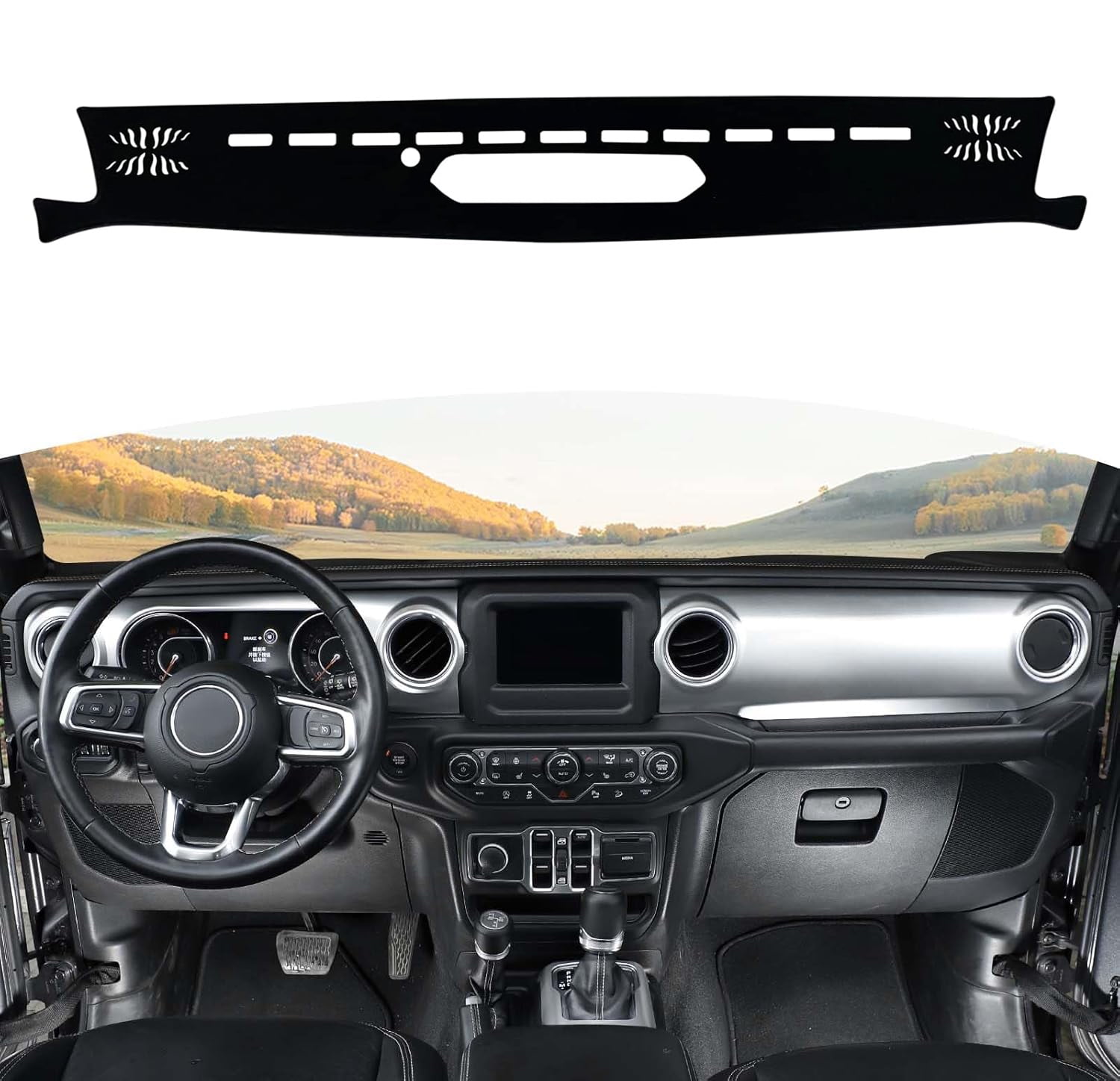 JJMY For 2020-2024 Jeep Gladiator JT Car Dashboard Cover Dash Mat ...