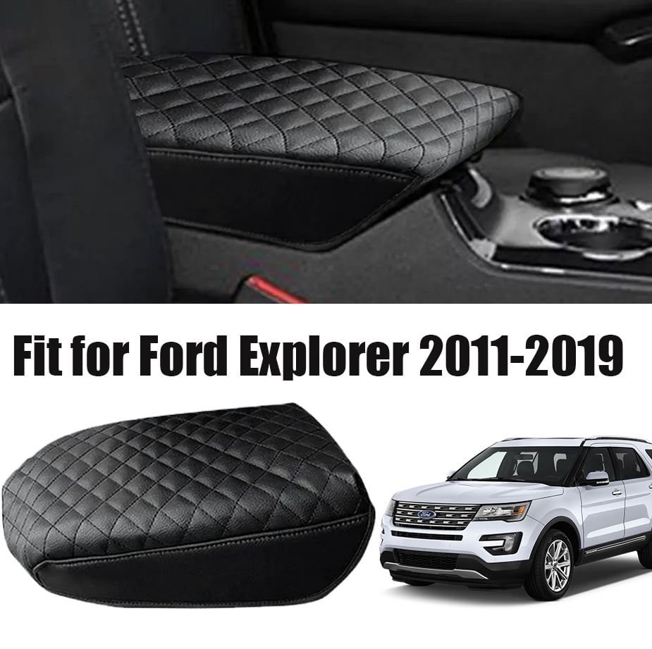 JJMY For Ford Explorer 2011-2019 Car Armrest Center Console Box Cover ...