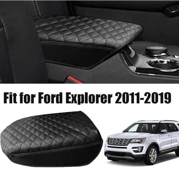 JJMY For Ford Explorer 2011-2019 Car Armrest Center Console Box Cover ...
