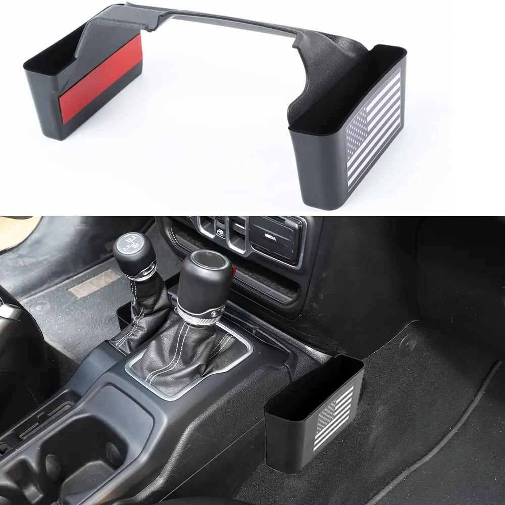 JJMY For Jeep Wrangler JL JLU 2018-2024 Car Gear Shift Storage Boxes ...
