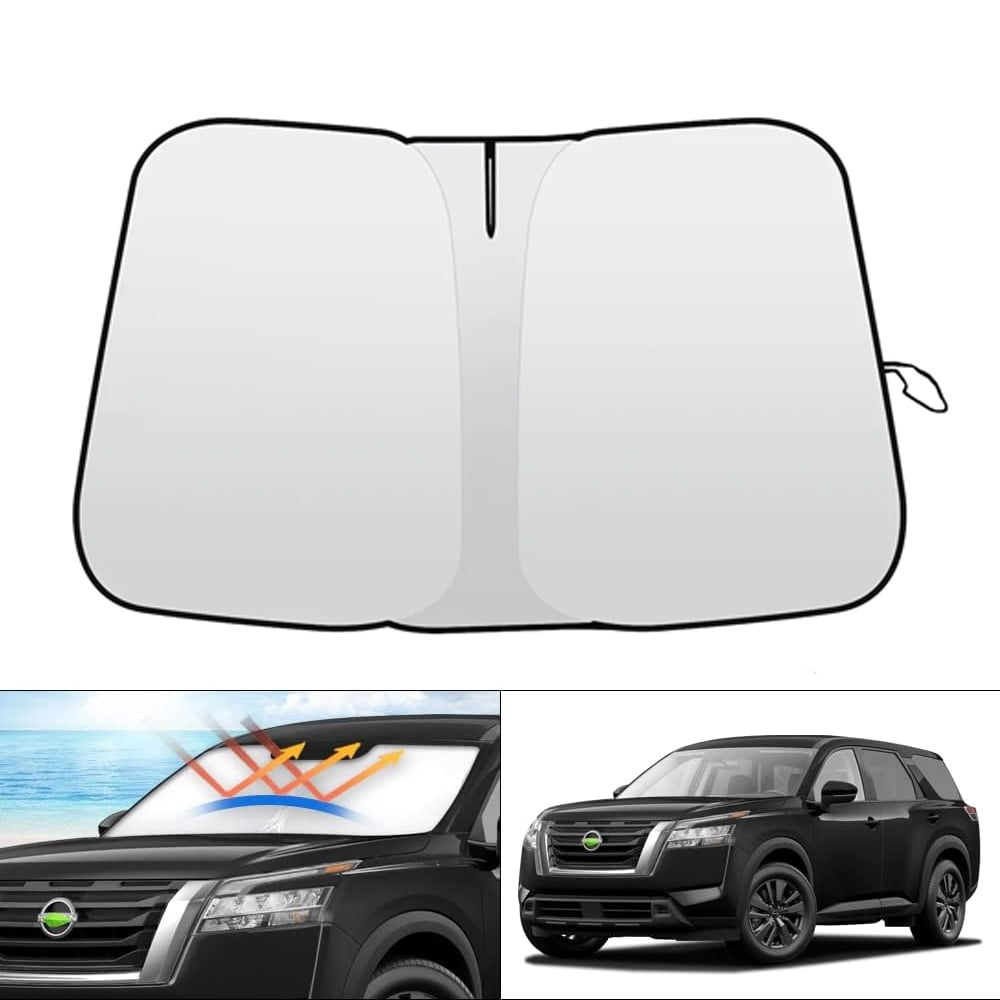 JJMY For Nissan Pathfinder 2022-2025 Windshield Sun Visor Sunshade UV ...