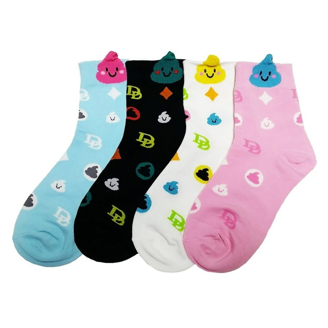 JJMax Silly Emoticon Poo Socks - Cute Emoji Poop Characters - Walmart.com