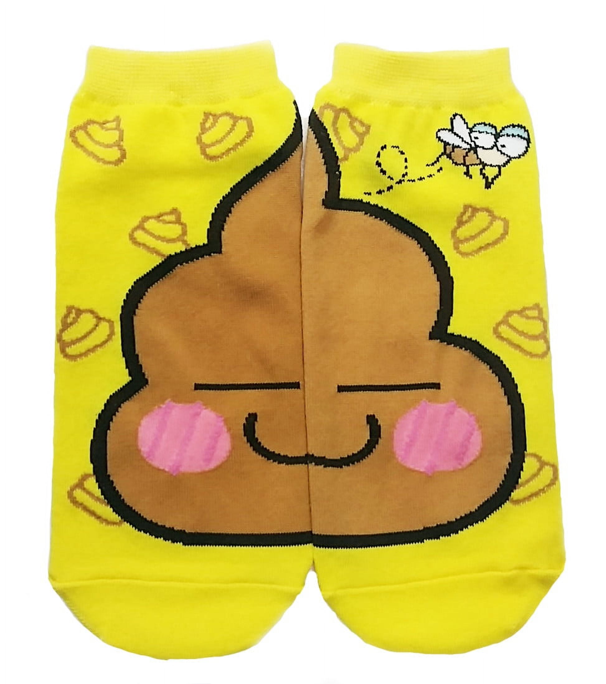 JJMax Silly Emoticon Poo Socks - Cute Emoji Poop Characters - Walmart.com