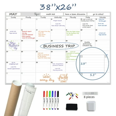 "WallDeca Large Monthly Dry Erase Whiteboard Calendar Planner: Big ...