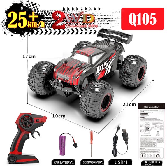 JJRC 1:16 4WD RC Car 70KM/H With Led Lights 2.4G Inductor Remote ...