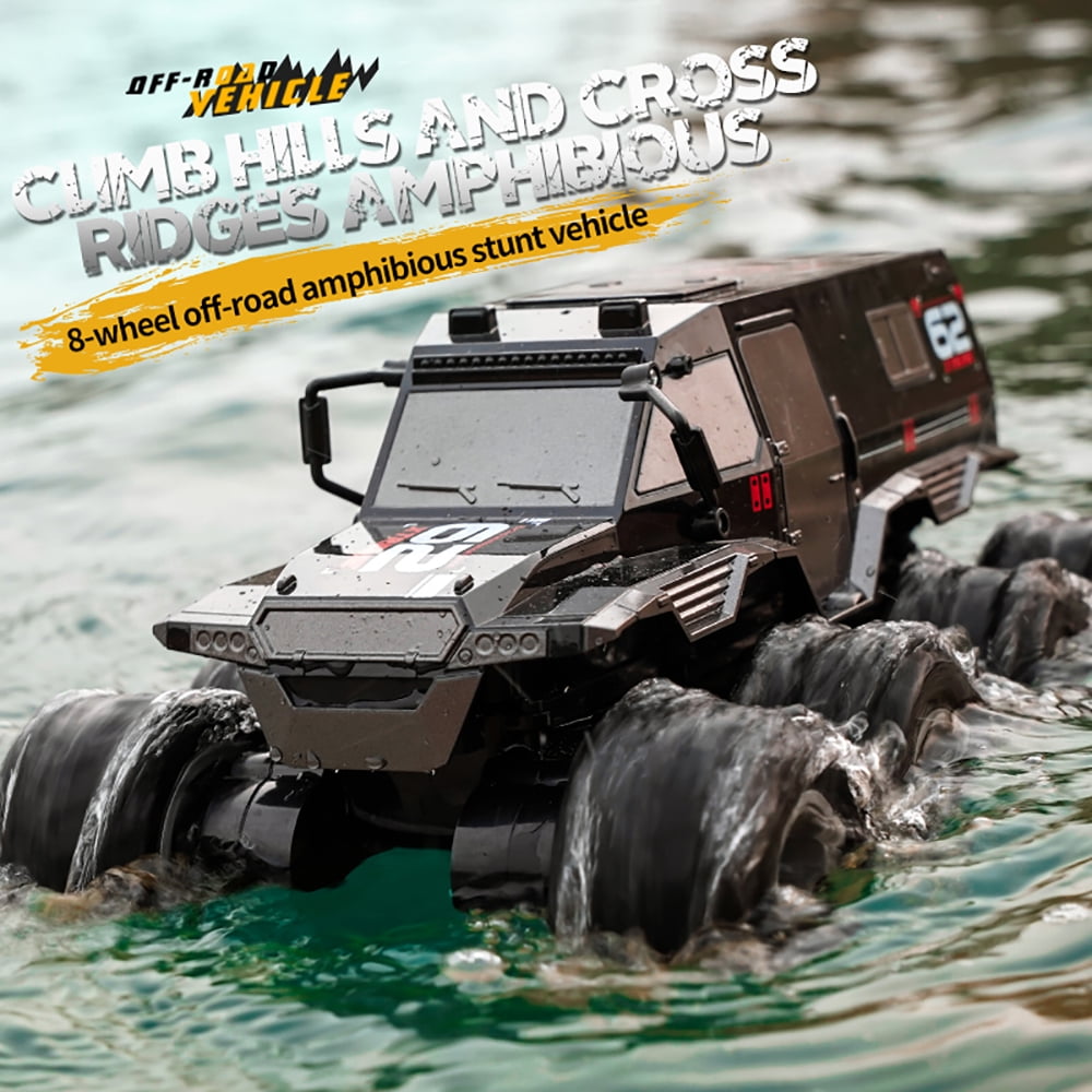 JJRC High-Speed 8WD Waterproof RC Car, Outdoor Amphibious Off-Road ...