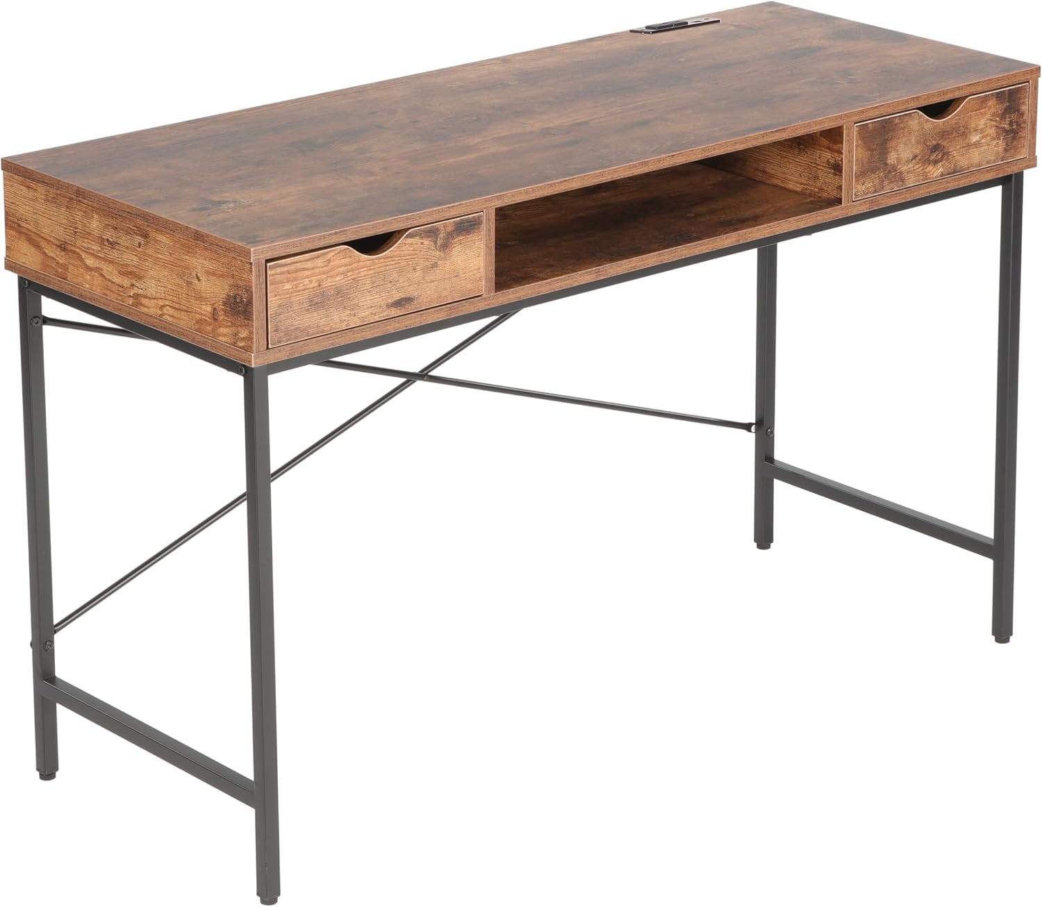 JJS 48' Writing Desk with Drawers, Contemporary Home Office Large ...