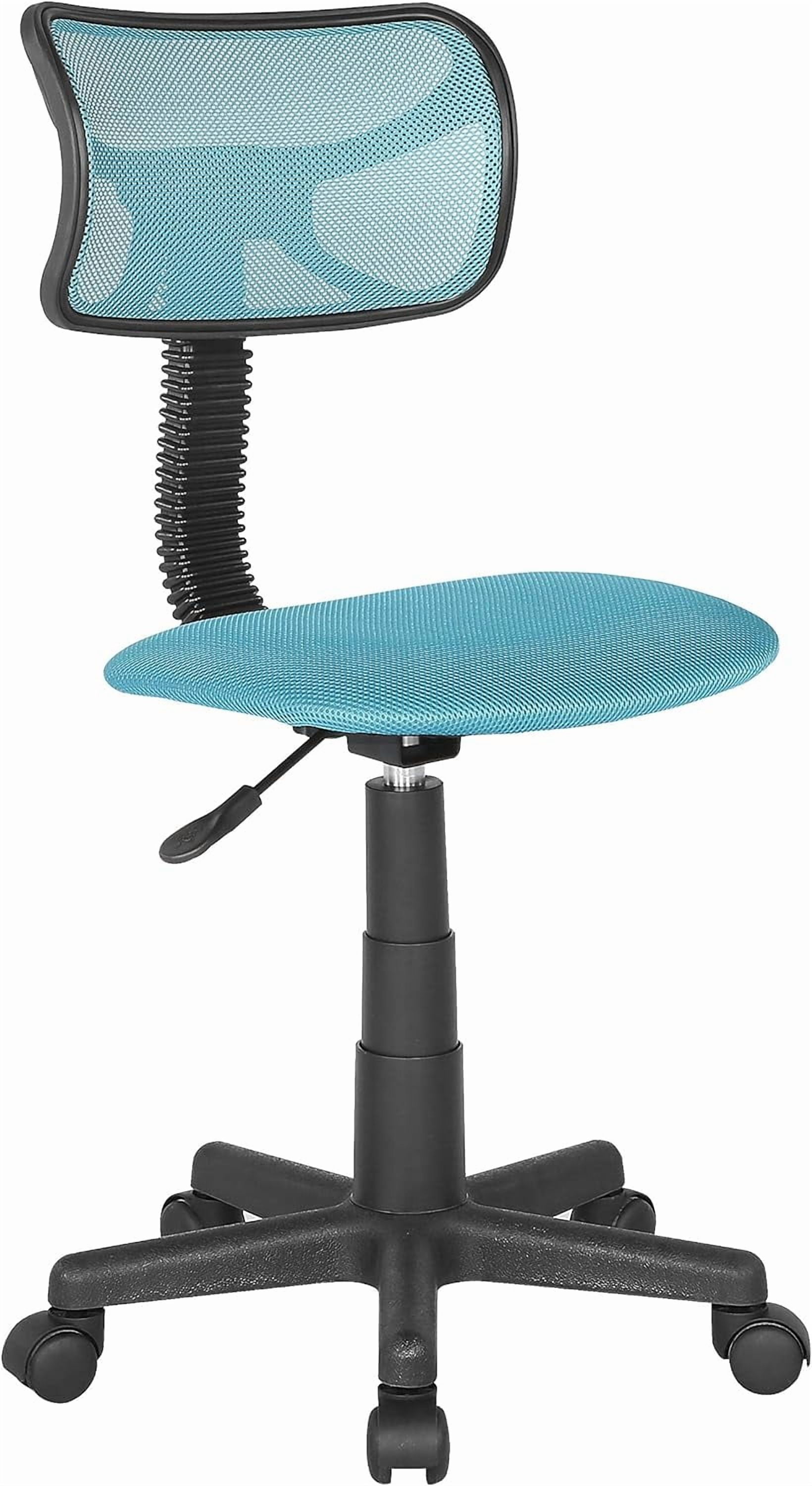 JJS Home Small Rotating Office Desk and Chair Set, Breathable Mesh Low ...