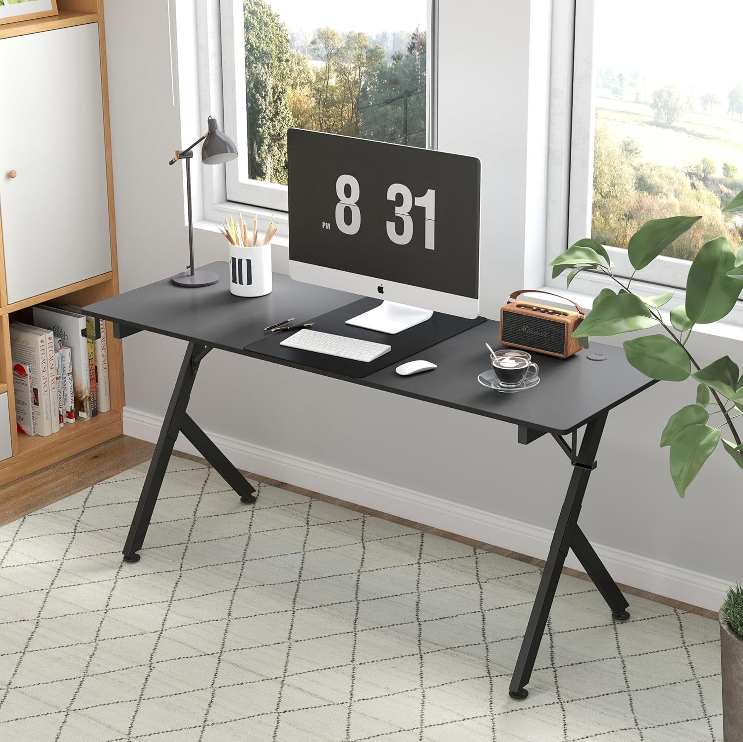 JJS Hydra 63" Carbon Fiber Surface Gaming Computer Desk, Ergonomic ...