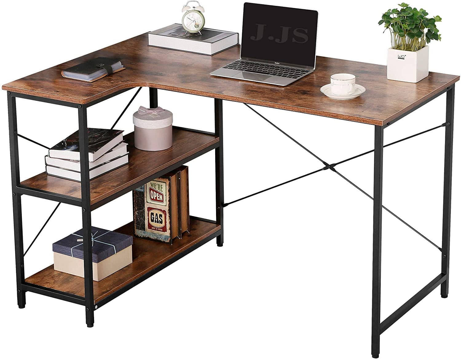 Free Shipping! JJS L-Shaped Home Office Corner Writing Computer Desk ...