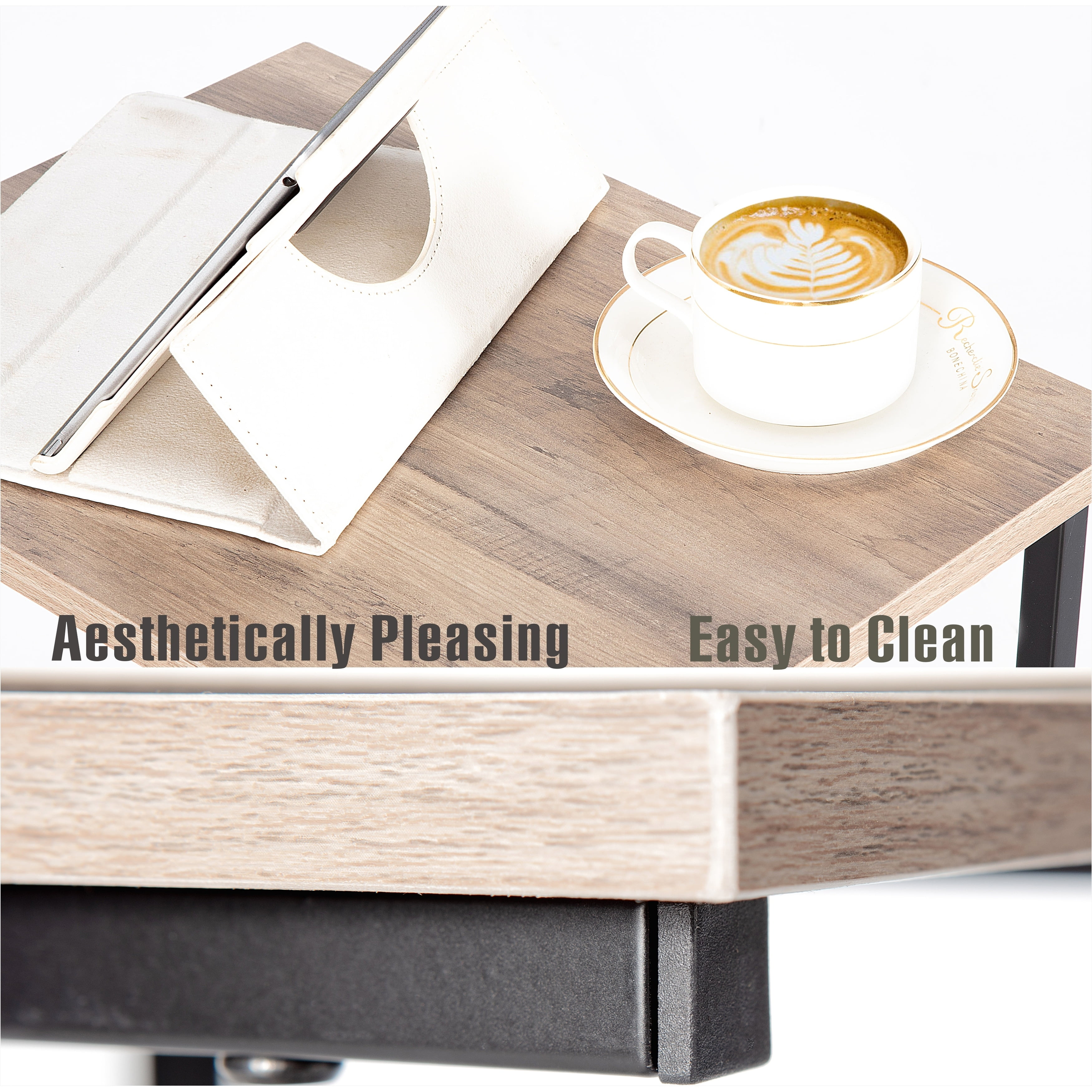 JJS Side End C Table for Sofa, Living Room Couch Table Snack Table That ...