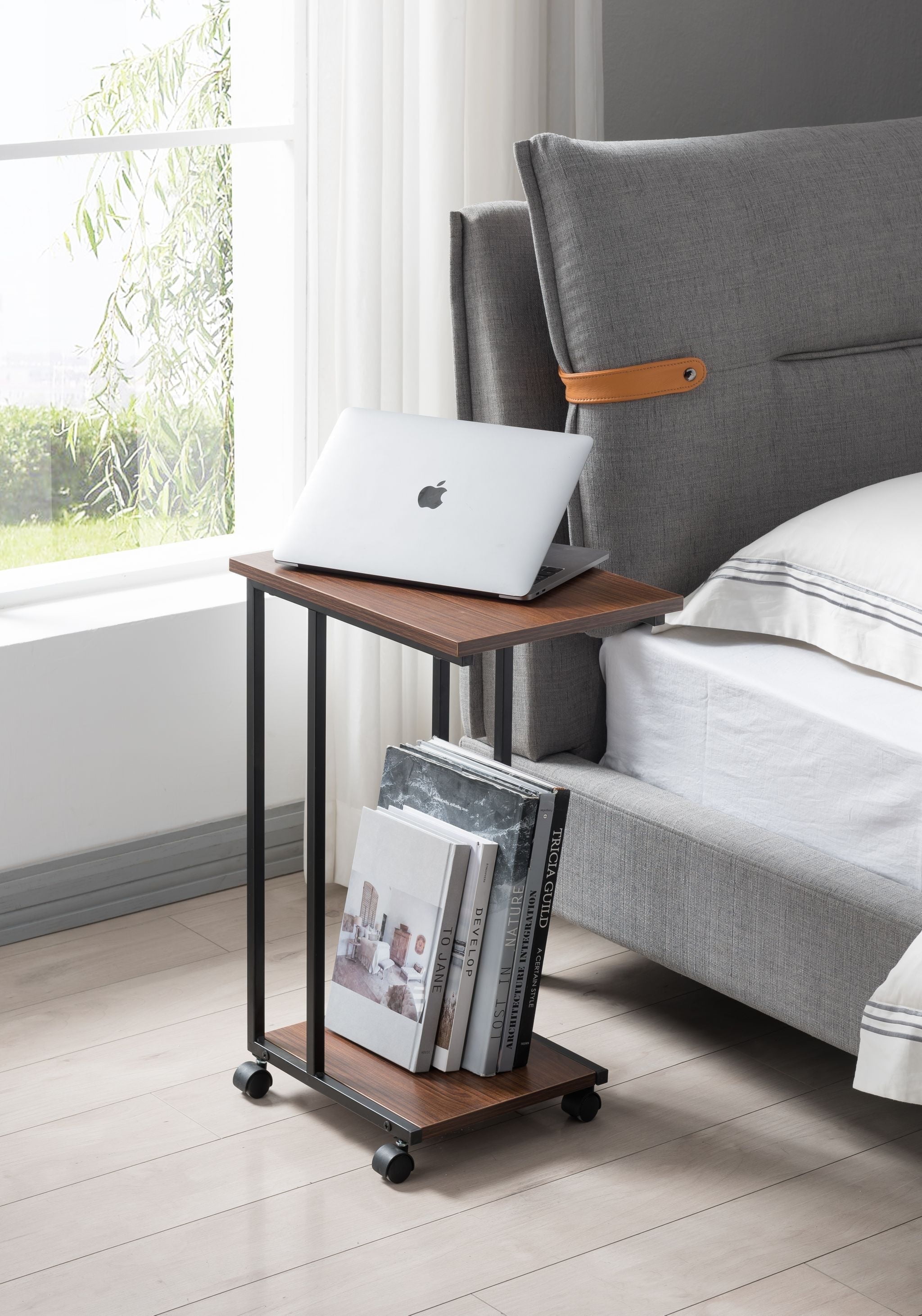JJS Side End C Table for Sofa, Living Room Couch Table Snack Table That ...