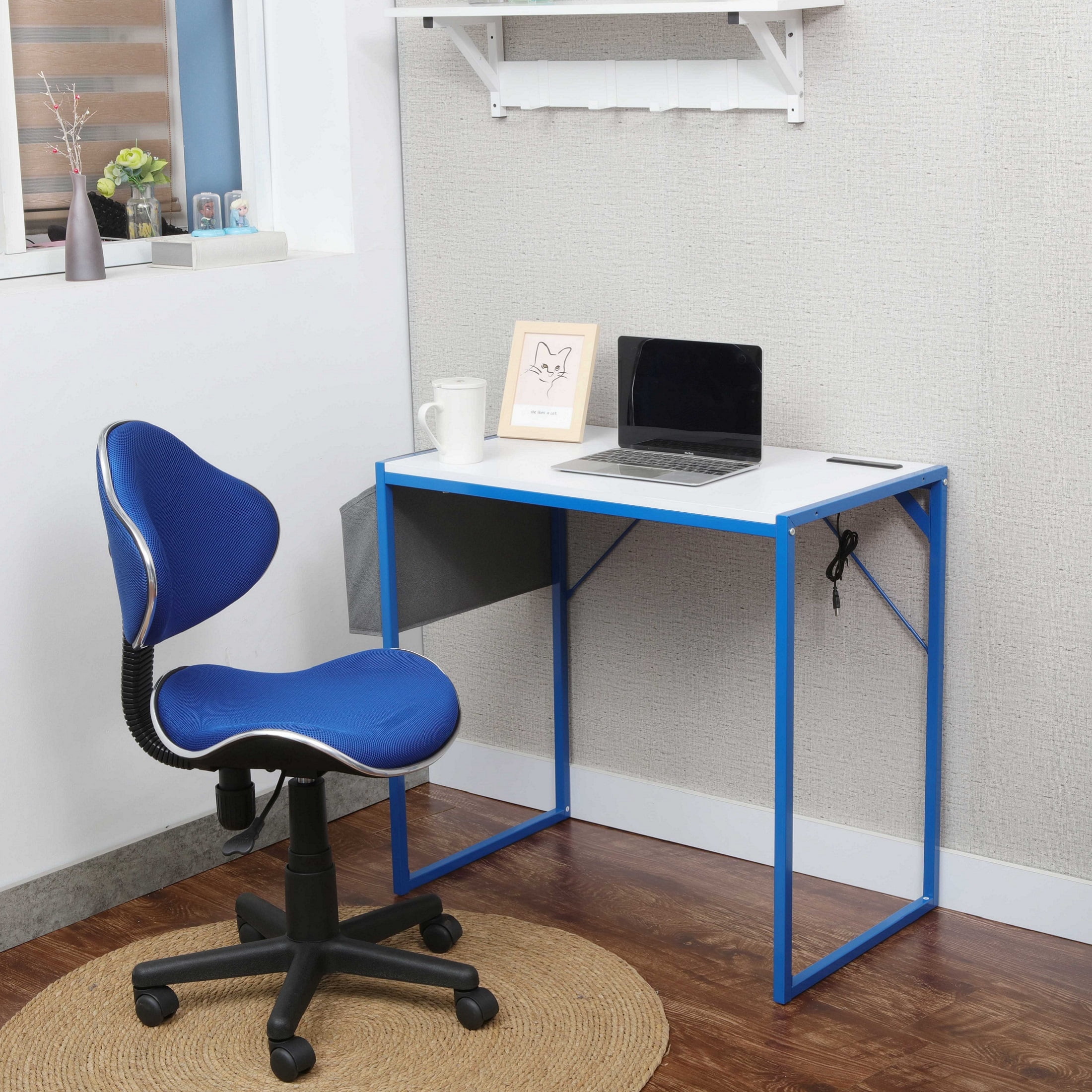 JJS Small Computer Desk Simple Style Writing Desk for Small Spaces 31 ...
