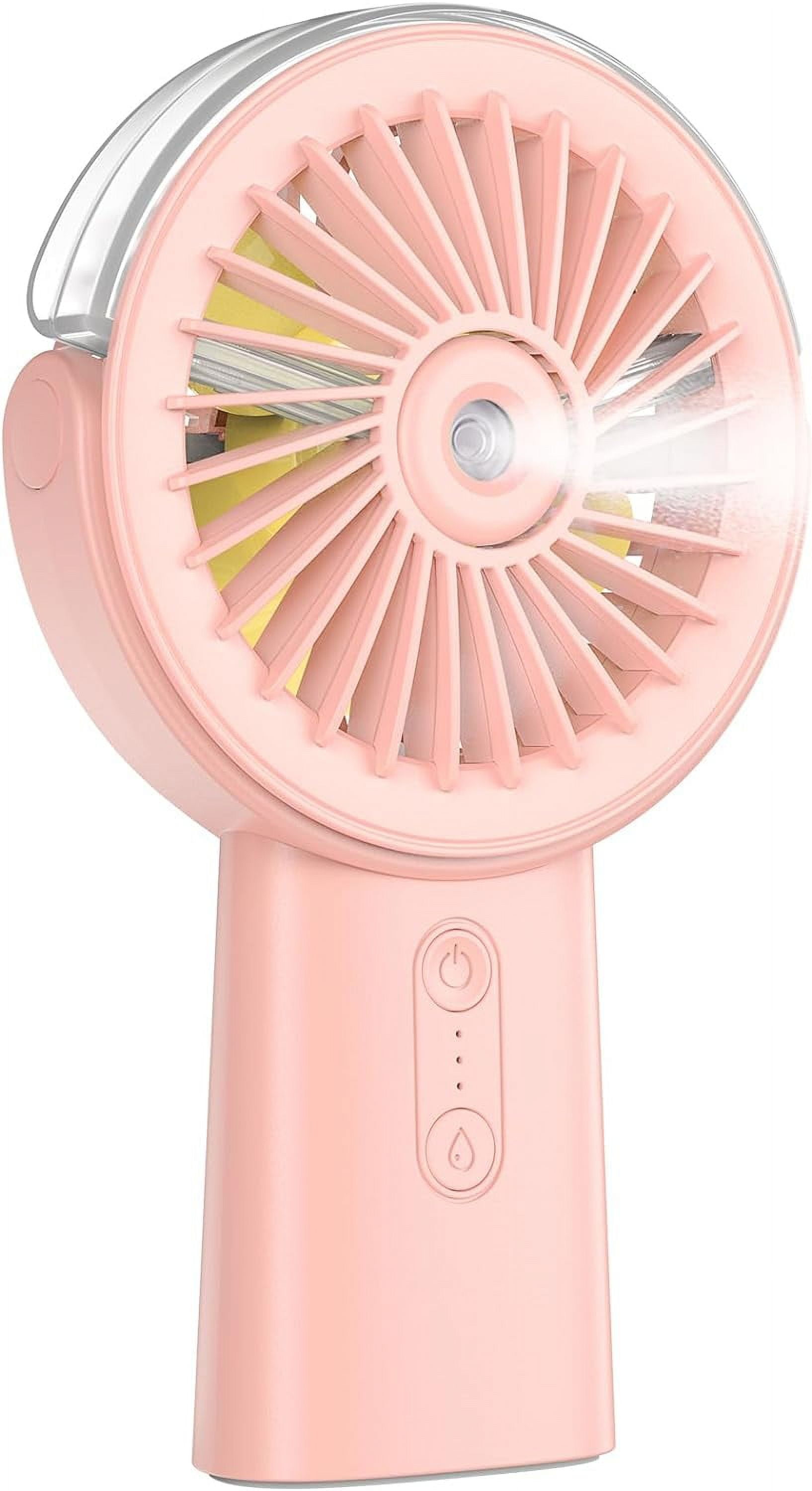 JJSNV Handheld Misting Fan Portable, 4000mAh Rechargeable Small ...