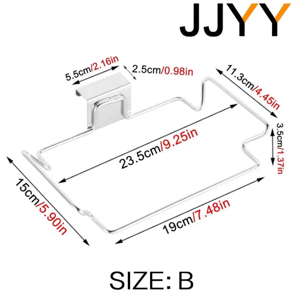 JJYY Kitchen Trash Rack Cabinet Door Garbage Bags Holder Stainless ...
