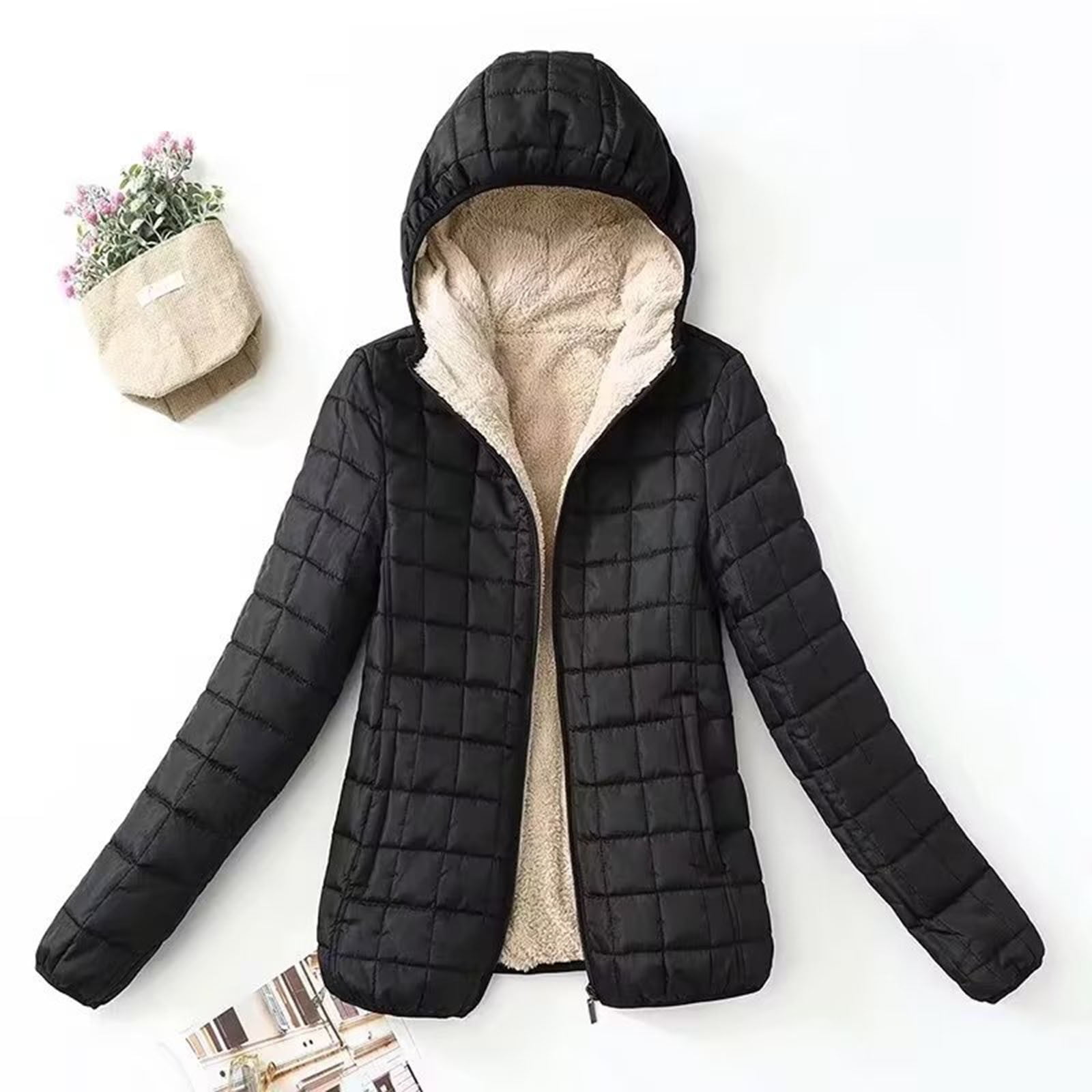 Jackets for Women Ndbuld Ultra Lightweight Convertible Hooded Women's ...