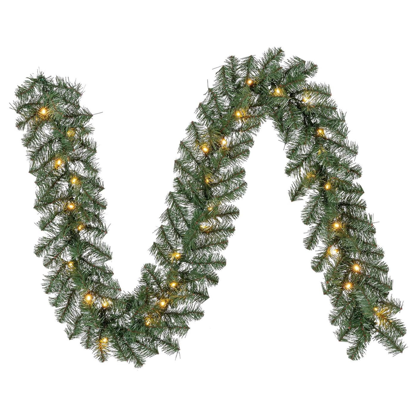 JJliliGG Prelit Christmas Garland for Indoor and Outdoor with 35 LED ...