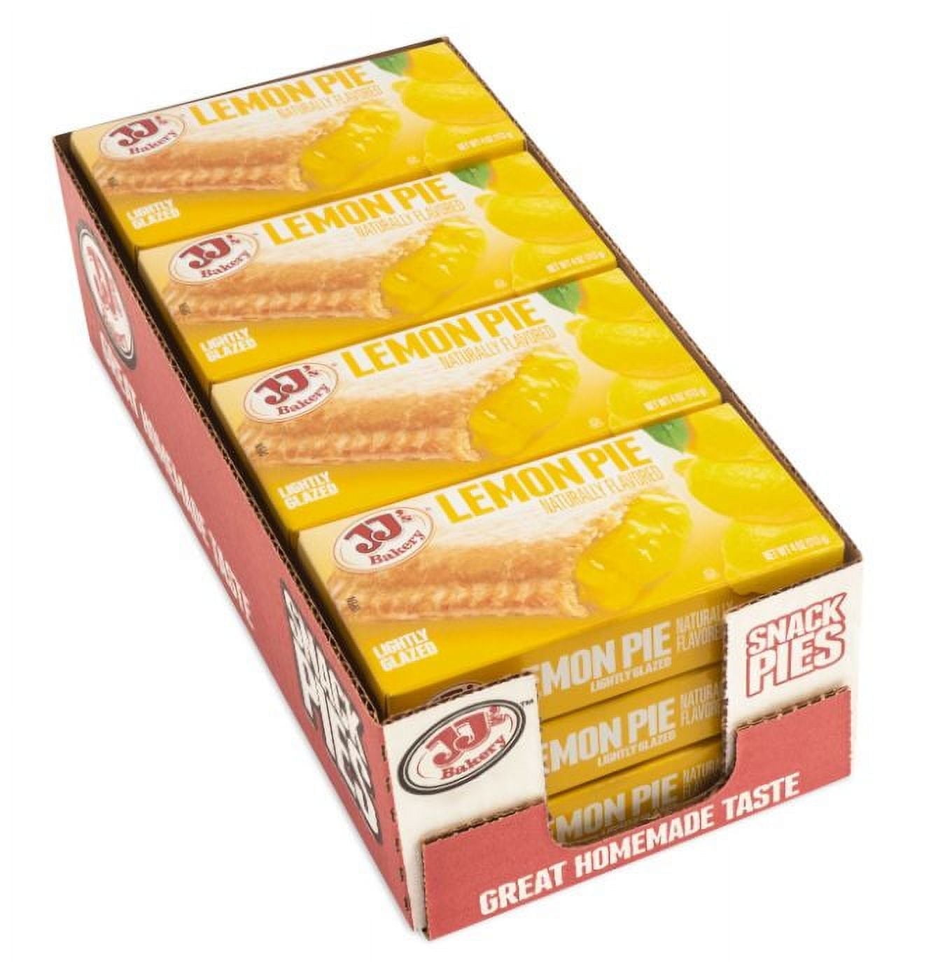 JJ's Bakery Lemon Pie Snack Pies, Individual Dessert, Fresh-Baked, Nut ...